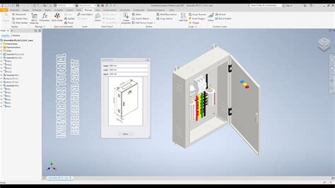 Autodesk Inventor 2021 Tutorial E16 Resize Electrical Cabinet