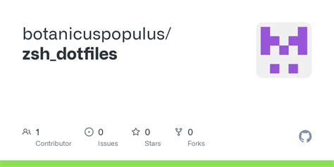 github botanicuspopulus zsh dotfiles