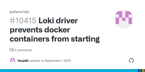 Loki Driver Prevents Docker Containers From Starting · Issue 10415 · Grafanaloki · Github
