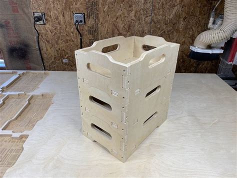 Stackable Storage Crate Box CNC Router Files DIY Stacking Etsy