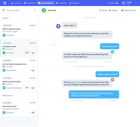 chatbot conversation template