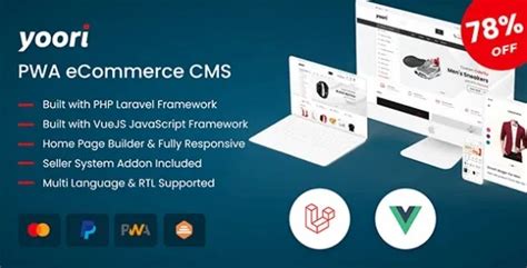 yoori laravel vue multi vendor pwa ecommerce cms makaz