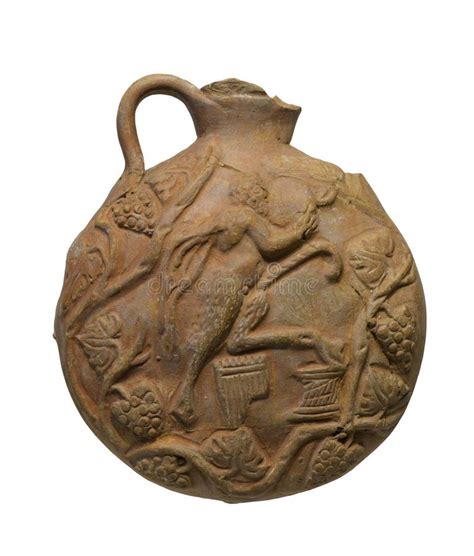 Balsamarium Small Ancient Roman Ceramic Bottle Stock Image Image Of