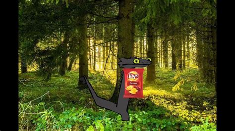 Беззубик танцует в лесу с чипсами Youtube