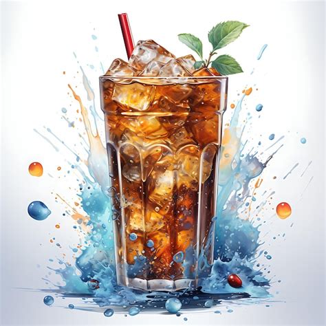 Premium Ai Image Art Watercolor Of A Pepsi Drink Depicting The Bold