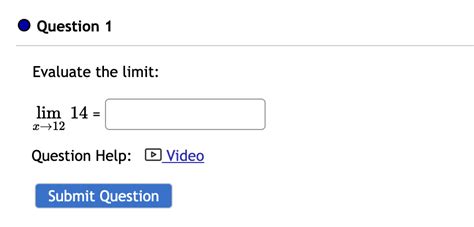 solved question 1evaluate the limit limx→1214 question help