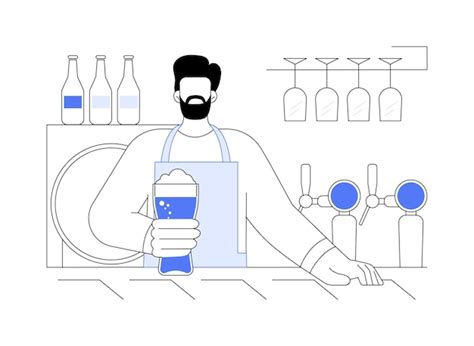 Premium Vector Draft Beer Isolated Cartoon Vector Illustrations