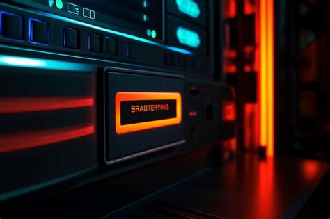 Premium Photo Close Up Of A Server Rooms Emergency Shutdown Button