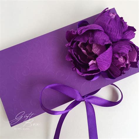 T Box Kollet фіолетовий Конверт для грошей на весілля день народження ювілей фото