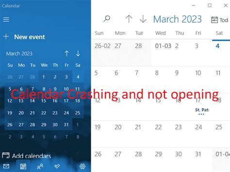 fix calendar crashing and not opening error in windows 11 22h2