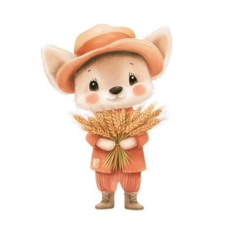 Acuarela Clipart De Perro En Sombrero Con Otoño Ramo De Flores 52855969 Png