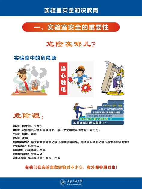 实验室安全教育宣传展板 西安石油大学实验室管理处（实验中心）