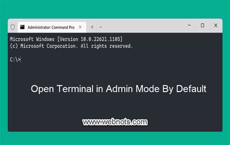 How To Always Open Terminal App In Admin Mode In Windows 11 WebNots