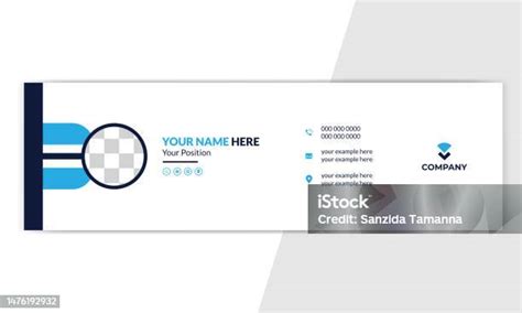 전자 메일 서명 템플릿 디자인입니다 회사 메일 비즈니스 전자 메일 서명 배너입니다 0명에 대한 스톡 벡터 아트 및 기타 이미지 0명 개념 광고 Istock