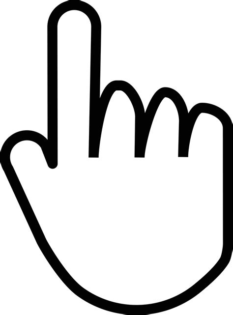 Mouse Cursor Icon Vector Icon In A Simple Hand Shape 21021033 Vector Art At Vecteezy