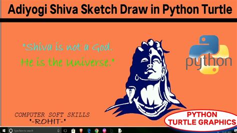 Adiyogi Shiva Drawing In Python Turtle Graphics Adiyogi Sketch Draw In Python Graphics