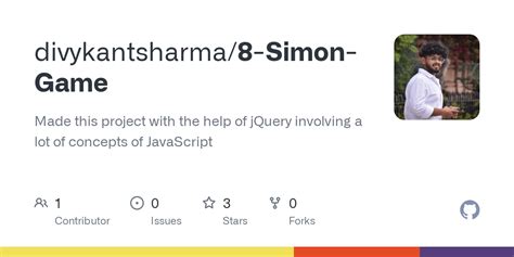 GitHub Divykantsharma Simon Game Made This Project With The Help Of JQuery Involving A Lot