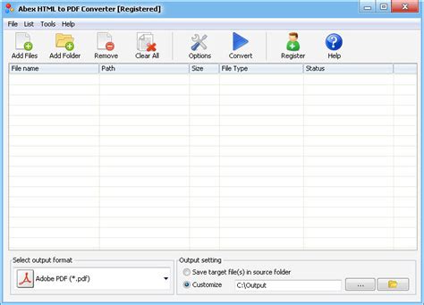 abex html to pdf converter batch convert htm html to pdf document with