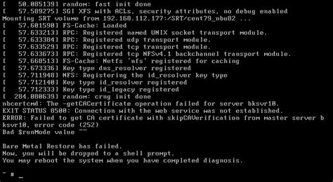 netbackup bmr restore failed communication master server vox