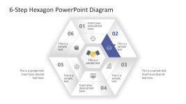 6 Step Hexagon Diagram PowerPoint Template SlideModel