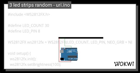 3 Led Strips Random O Wokwi Arduino And Esp32 Simulator