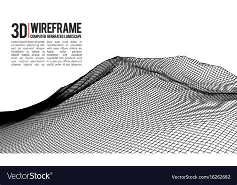 Abstract Landscape Background Cyberspace Vector Image