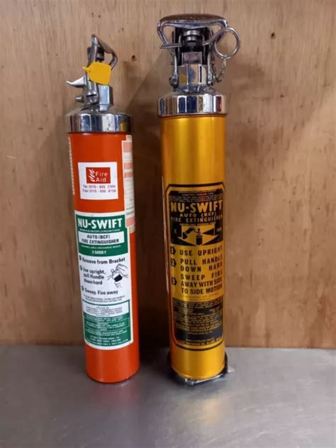 Antique Bcf Fire Extinguisher Complete With Bracket And Spare £9900