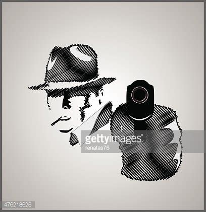 Gangster In Shadow With Gun Stock Vector Royalty Free Freeimages