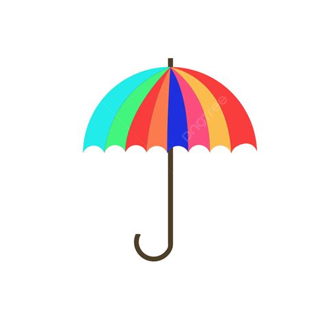 五彩雨傘卡通素材 雨傘 裝飾圖案 卡通素材圖案PSD和PNG圖片免費下載