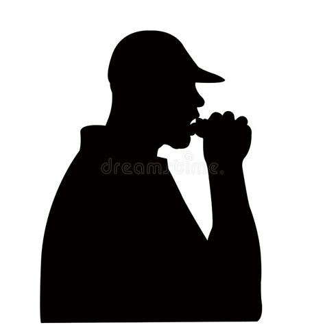 A Man Head Body Part Silhouette Vector Stock Vector Illustration Of