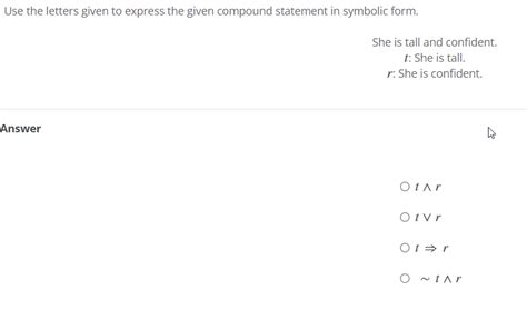 Solved Use The Letters Given To Express The Given Compou