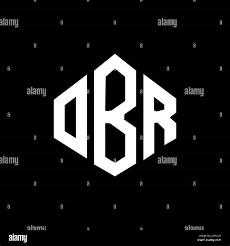 Obr Letter Logo Design With Polygon Shape Obr Polygon And Cube Shape