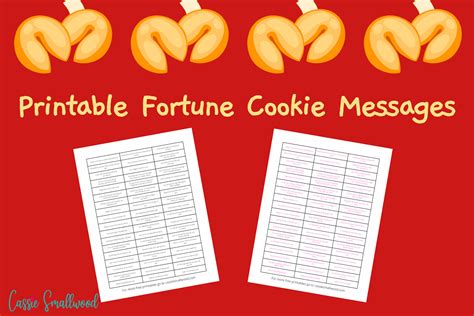 Free Printable Paper Fortune Cookies Free Printable