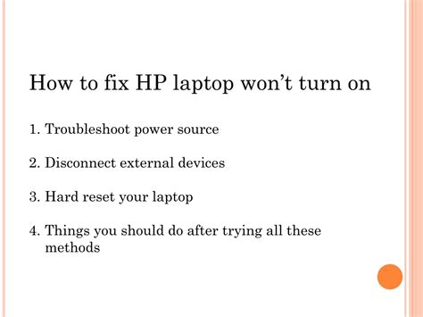 PPT Fix For HP Laptop Startup Error PowerPoint Presentation Free Download ID