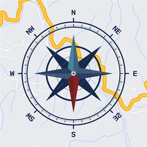 Premium Vector Vector Flat Map Compass Background
