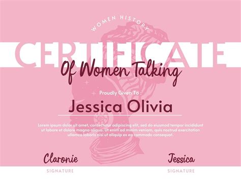 Woman History Certificate 41712573 Template