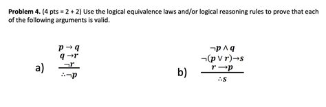 solved problem 4 4 pts 2 2 use the logical