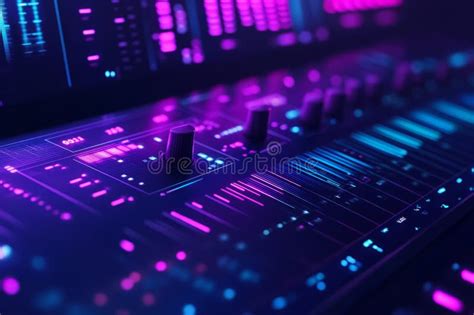 Ai Inspired Futuristic Interface With Glowing Hud Elements Deep Data Visualization Dynamic