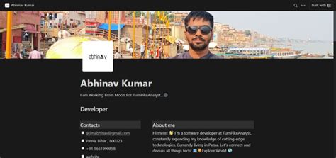 Abhinav Kumar On Linkedin I Crafted My Portfolio Using Notion—did Anyone Else Choose This