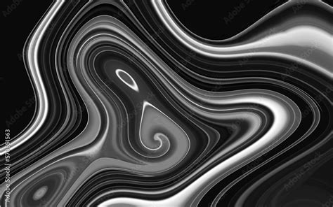 Abstract Grey Premium Monochrome Fluid Free Distorted Dynamic Flowing Ripple Design Creative