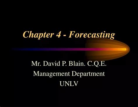 Ppt Chapter 4 Forecasting Powerpoint Presentation Free Download Id 750014