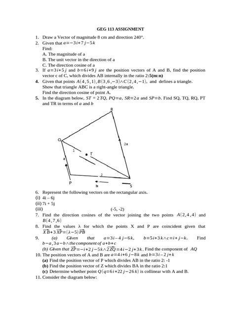 Vectorpracticequestionsgeg113 Pdf