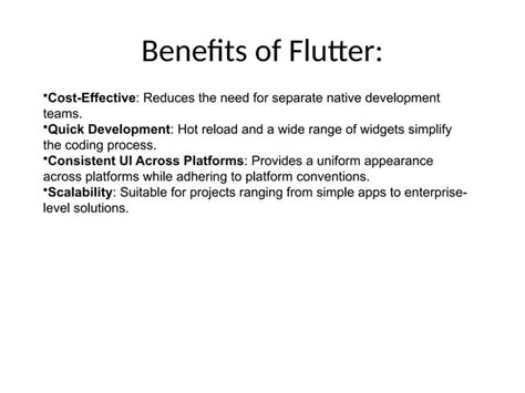 Flutter Build Cross Platform Apps With Easepptx