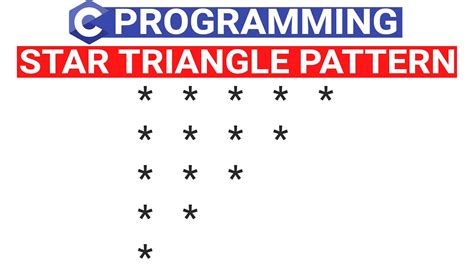 Trick For Triangle C Pattern C Program To Print Triangle Using Stars C Star Triangle Pattern