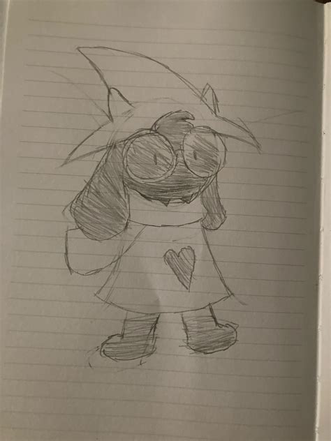 First Time Drawing Ralsei On Paper I Think I Did Ok Rdeltarune