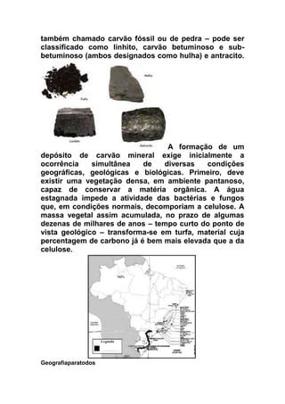 A Importância Do Carvão Mineral Docx