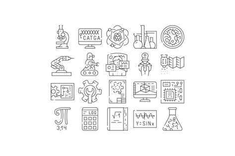 Stem Engineer Process And Science Icons Set Vector 4455008