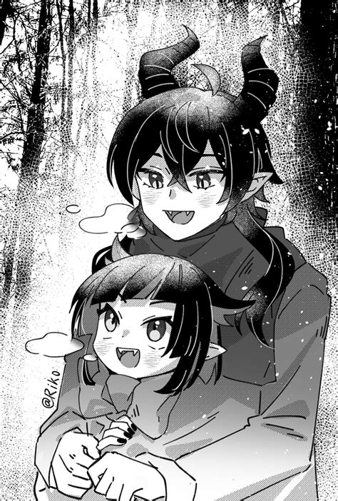 Lilia Vanrouge And Malleus Draconia Twisted Wonderland Drawn By Riko