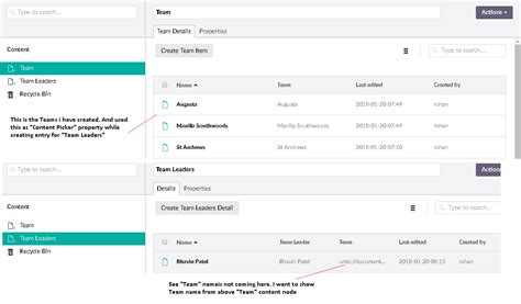 How To Show Selected Content Picker Name Or Its Property Name In