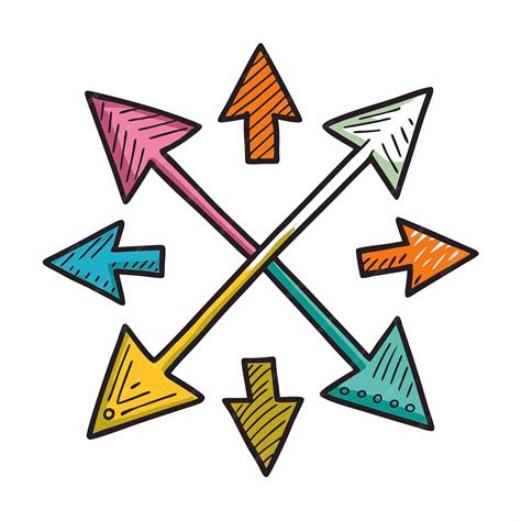 Premium Vector Colorful Arrows Pointing In Different Directions Premium Vector Colorful Arrows Pointing In Different Directions